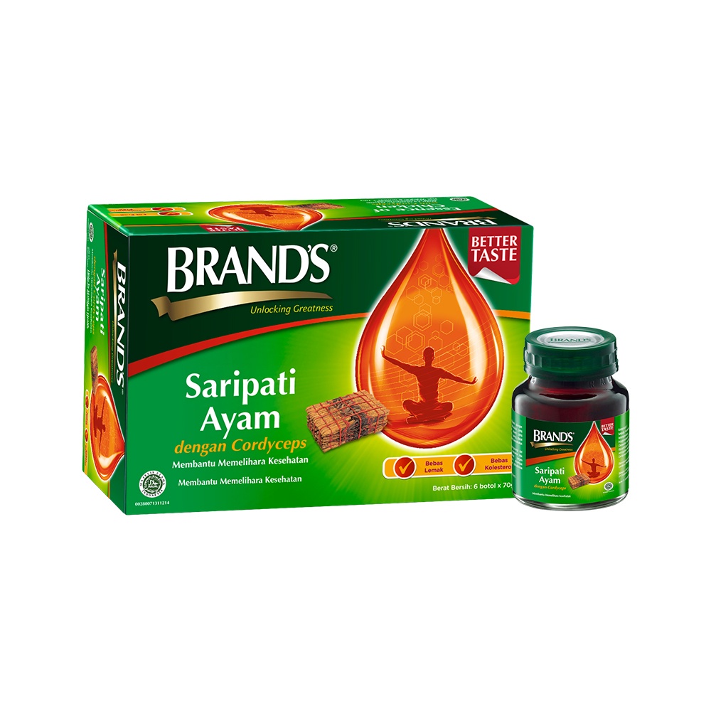 Jual BRAND'S Saripati Ayam Cordyceps 70g ( 6 Botol ) | BRANDS Sari Pati ...
