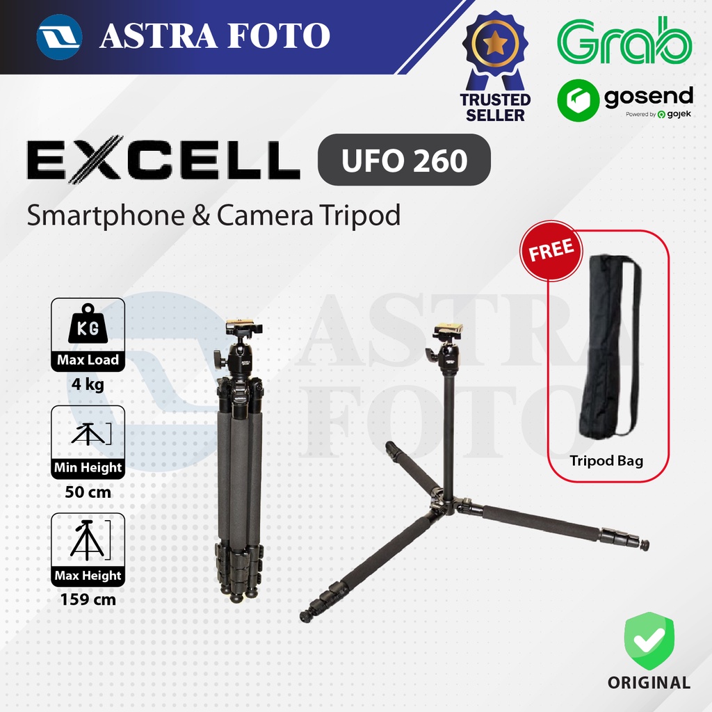 Jual Excell Ufo 260 Tripod Kamera Excel Ufo260 Compact Tripod kamera ...
