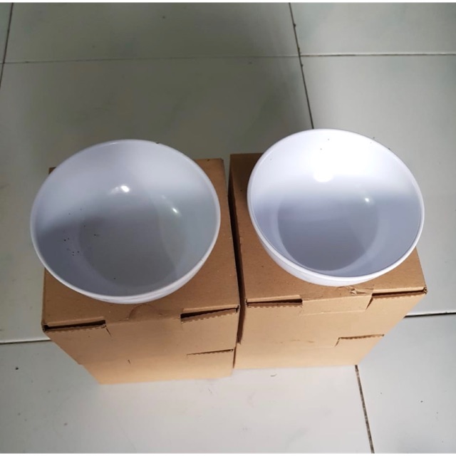 Jual Mangkok Nasi Putih Polos Melamine Vanda | Shopee Indonesia