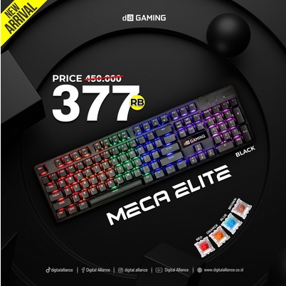 Jual [100% ORI] Digital Alliance Keyboard Gaming Meca Elite BLACK Full ...