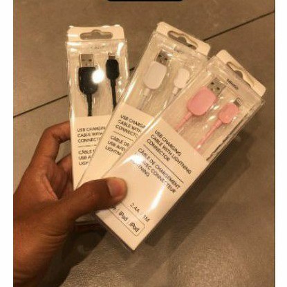 Jual MINISO KABEL DATA IPHONE USB CABLE CHARGING WITH LIGHTNING ...