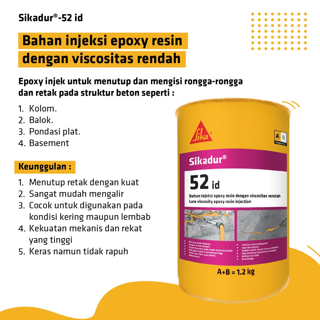Jual Sika - Sikadur 52 ID AB Epoxy Injeksi Suntik Tambal Retak Beton 1 ...