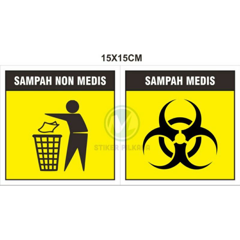 Jual STIKER VINYL SAMPAH MEDIS 15X15CM (DIJUAL SATUAN) | Shopee Indonesia