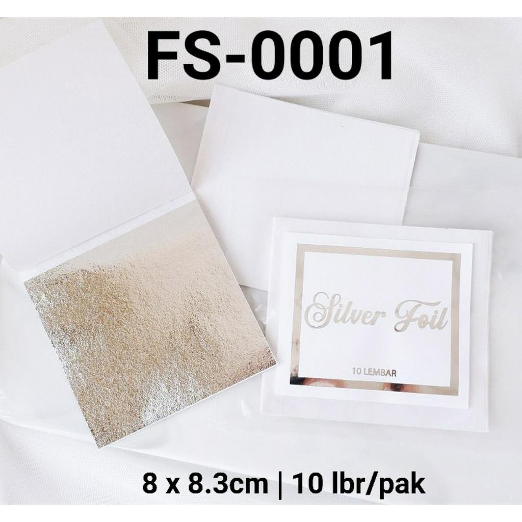 Jual FS-0001 silver foil leaf paper kertas silver perak yamama baking ...