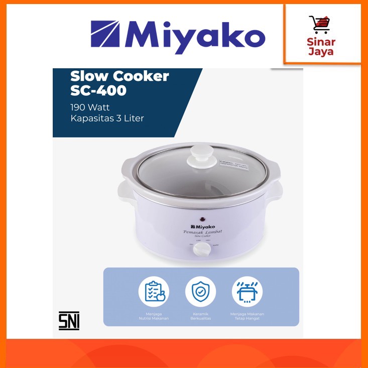 Jual MIYAKO SC-400 Slow Cooker 3 Liter | Shopee Indonesia
