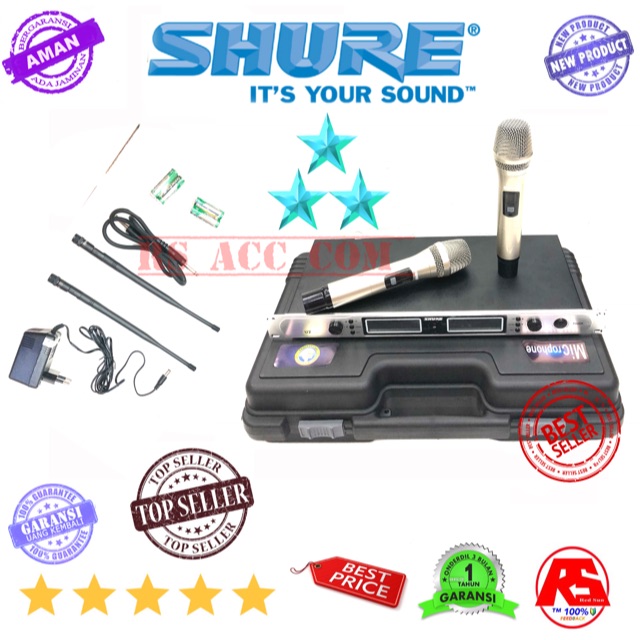 Jual MIC WIRELESS SHURE U2 MULTI CHANNEL | Shopee Indonesia