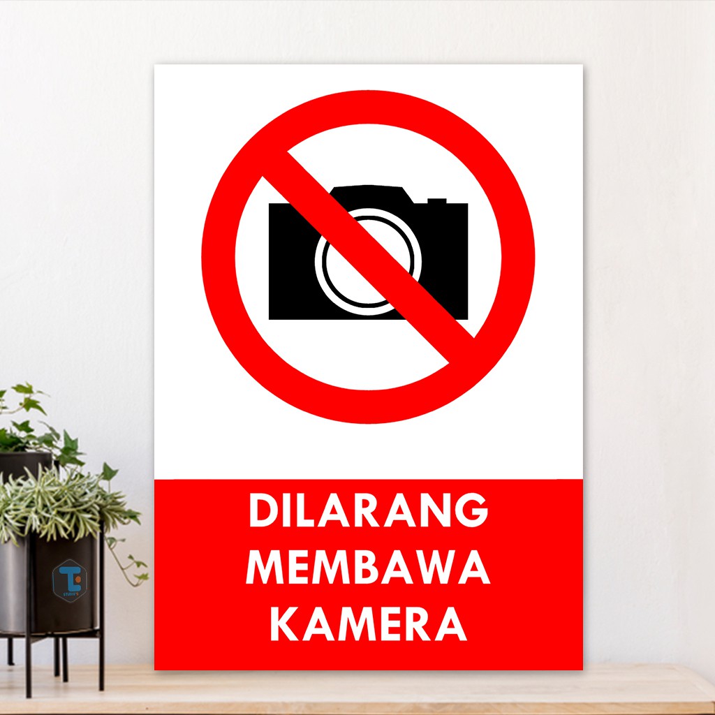 Jual Poster Sign Dilarang Membawa Kamera Hiasan Dinding Wall Decor ...