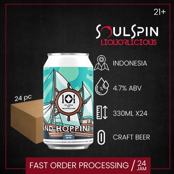 Jual IOI Island Hoppin [ Dus isi 24 Kaleng ] Balinese Craft Beer Bir ...