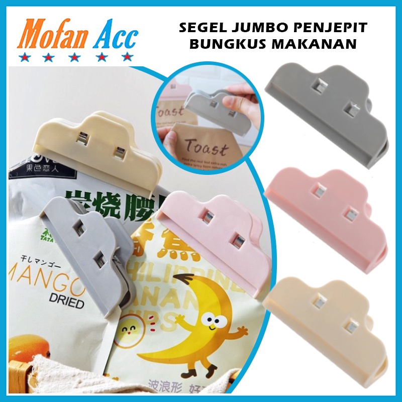 Jual Segel Jumbo Penjepit Bungkus Makanan / Klip Jepit Kemasan Jajanan ...