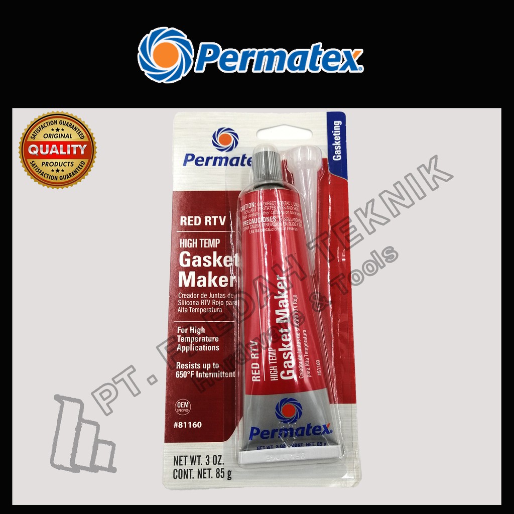Jual Permatex High Temp Red Silicone Sealant / Lem Silikon Merah 85 G ...