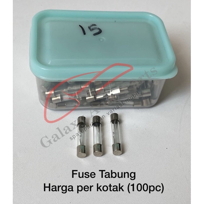 Jual Fuse sekring sekering tabung kapsul kaca isi 100 | Shopee Indonesia