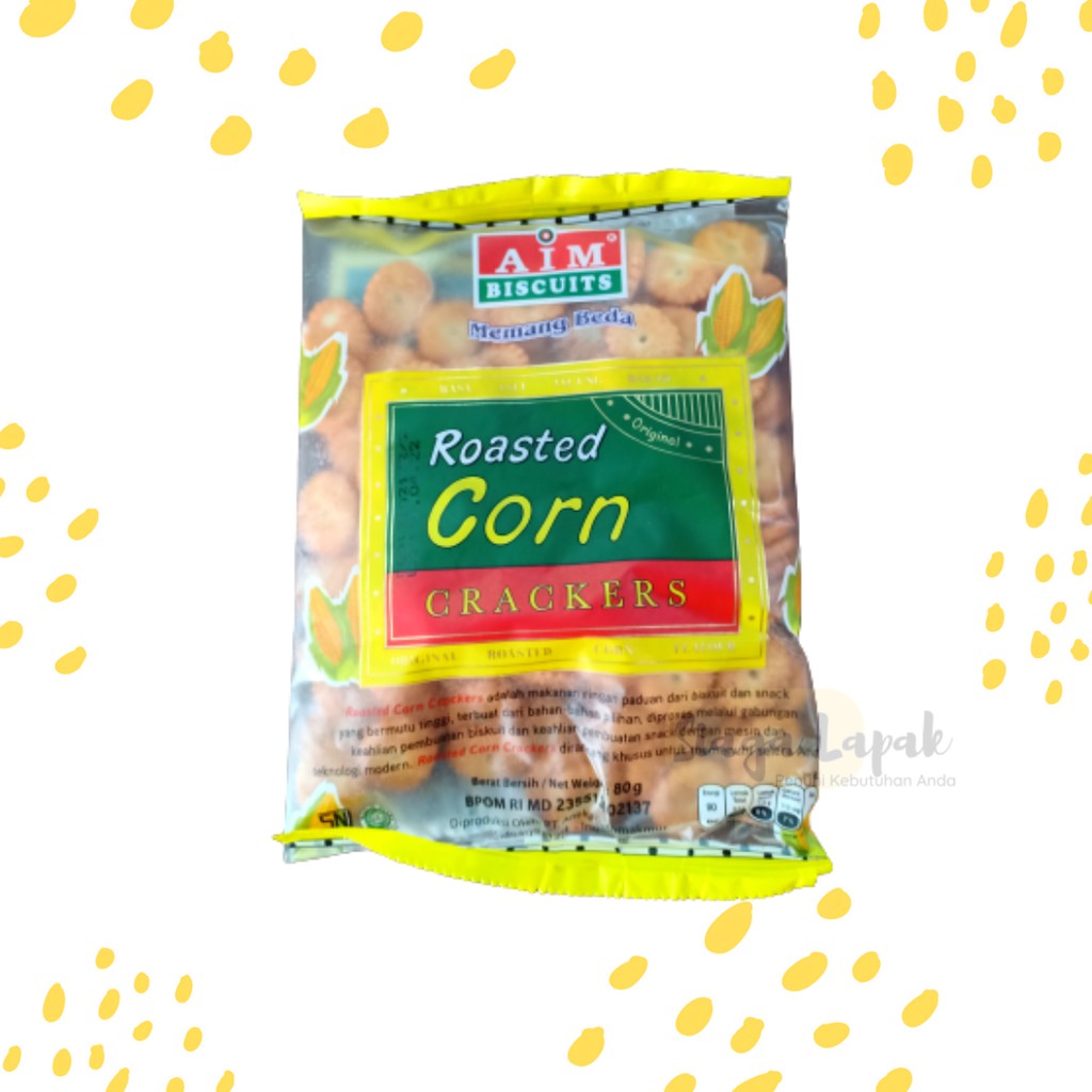 Jual AIM Biskuit Rasa Jagung - Roasted Corn Crackers 80gr | Shopee ...