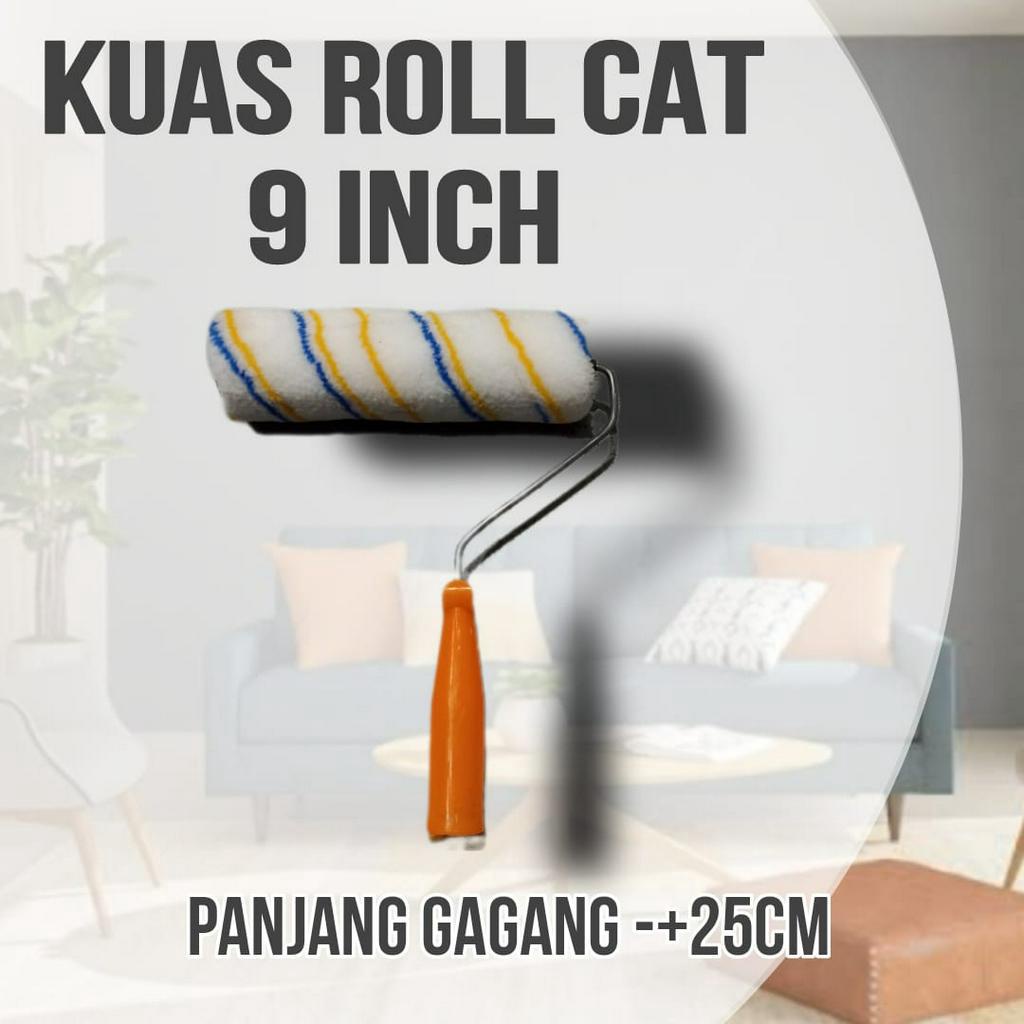 Jual Kuas Roll Cat Tembok Kuas Roll Kapal 9 Inch Paint Roller Bulu 9 In ...