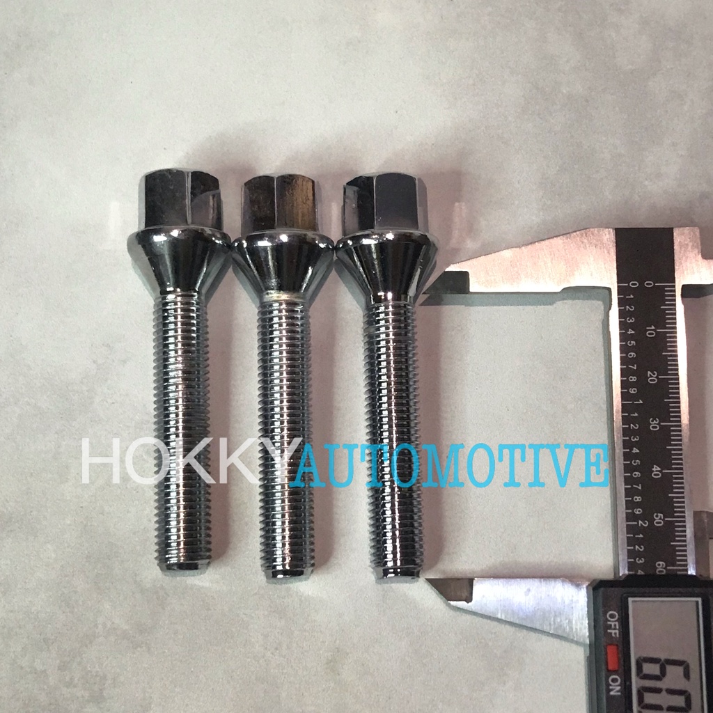 Jual baut roda mercy benz bmw vw12mm x 1.5 panjang drat 6cm | Shopee ...