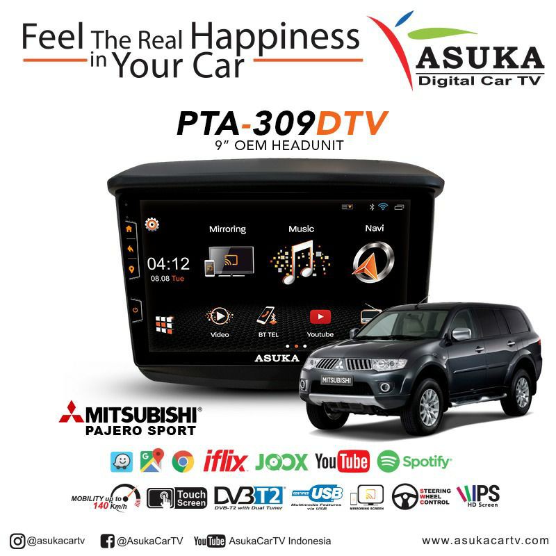 Jual Head unit oem pajero - tv android pajero sport - tv android asuka ...