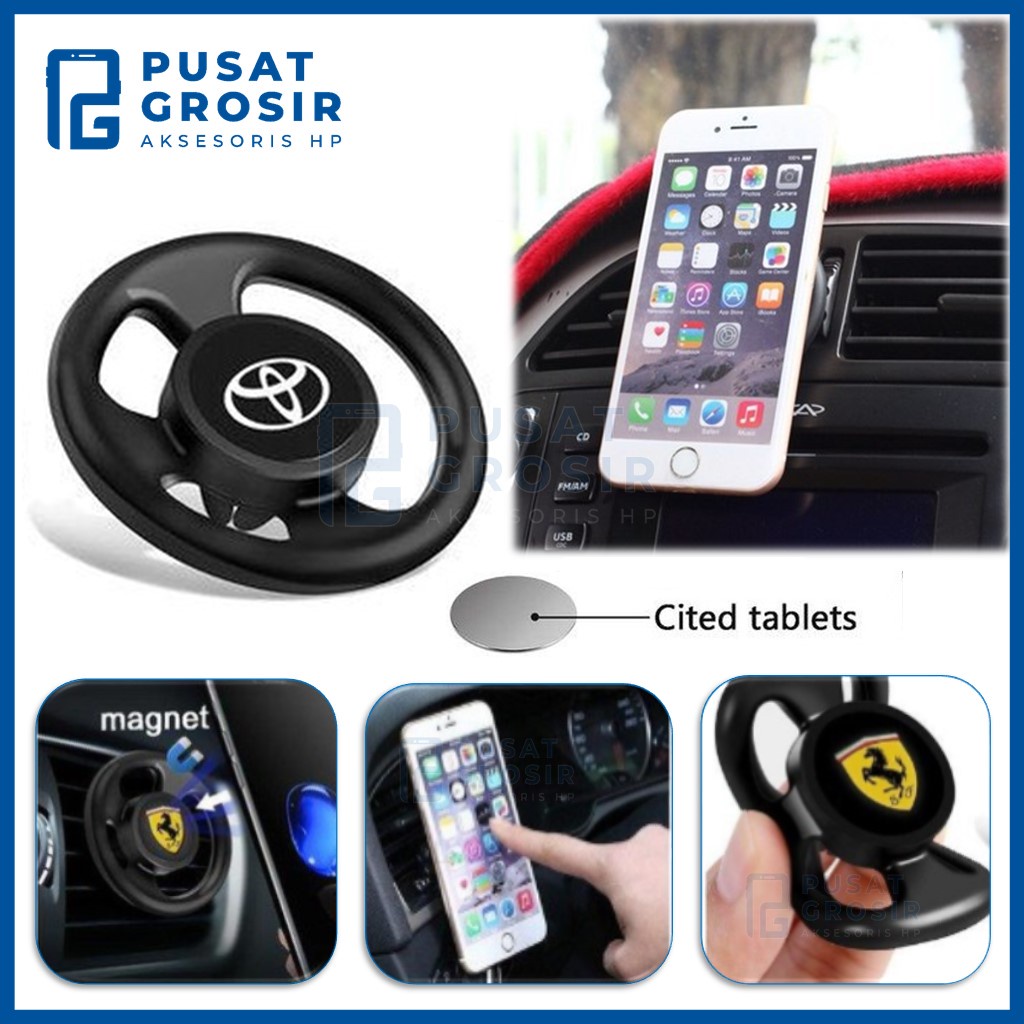 Jual Car Phone Holder magnet Ventilasi AC stand Hp mobil tempel ...