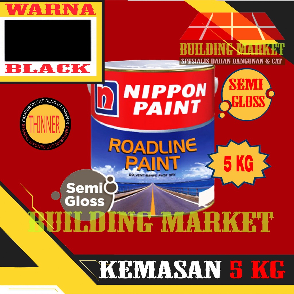 Jual CAT MARKA JALAN CAT JALAN ROADLINE NIPPON PAINT SOLVENT BASED 5 KG ...