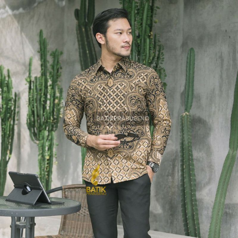 Jual Hem Kemeja Baju Batik Pria Cowok Laki Laki Slimfit Full Lapis ...