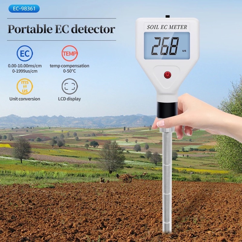 Jual EC-98361 Digital EC Meter LCD Display Plant Soil And Water Quality ...