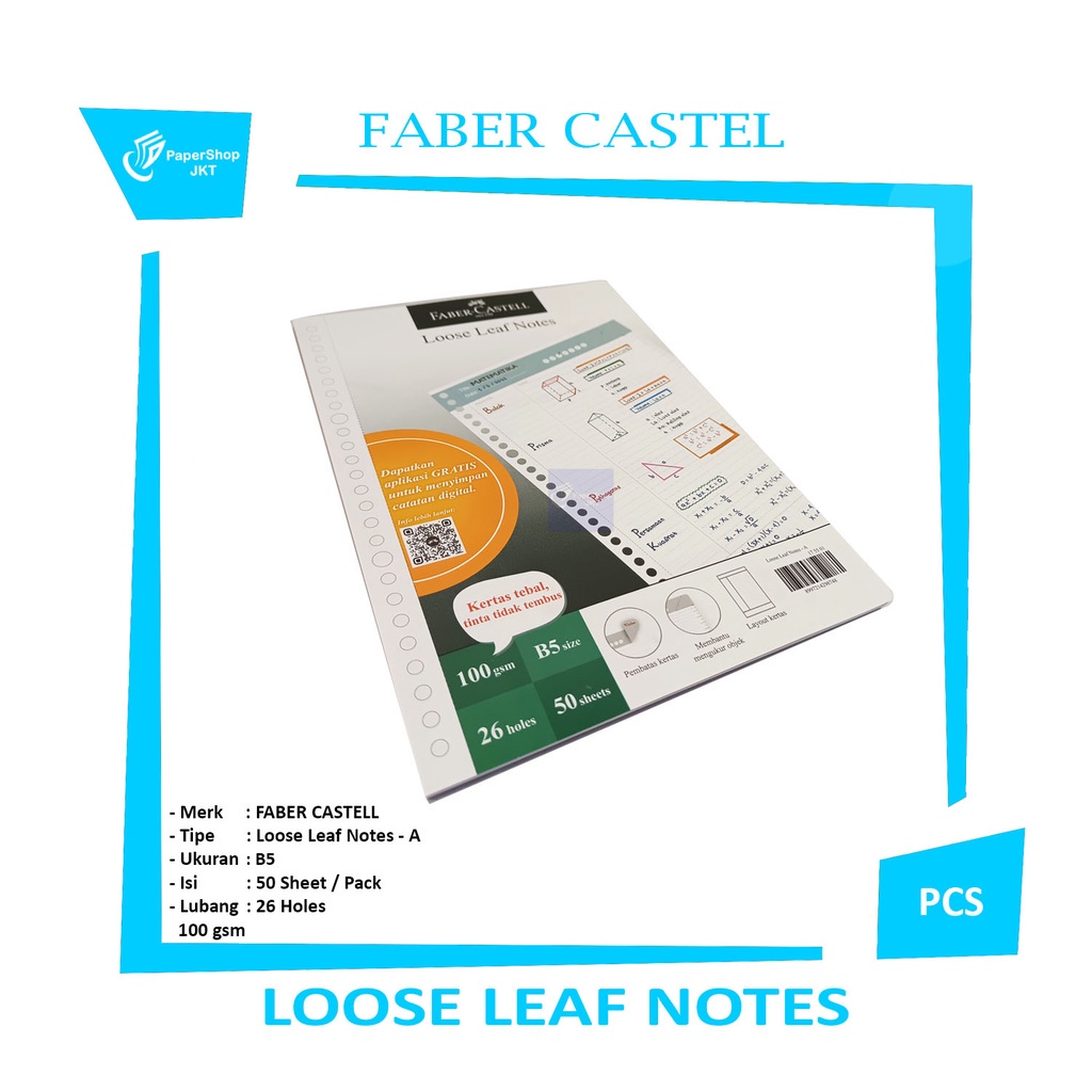 Jual Faber Castell - Loose Leaf Notes B5 - A - Hijau - Pack | Shopee ...