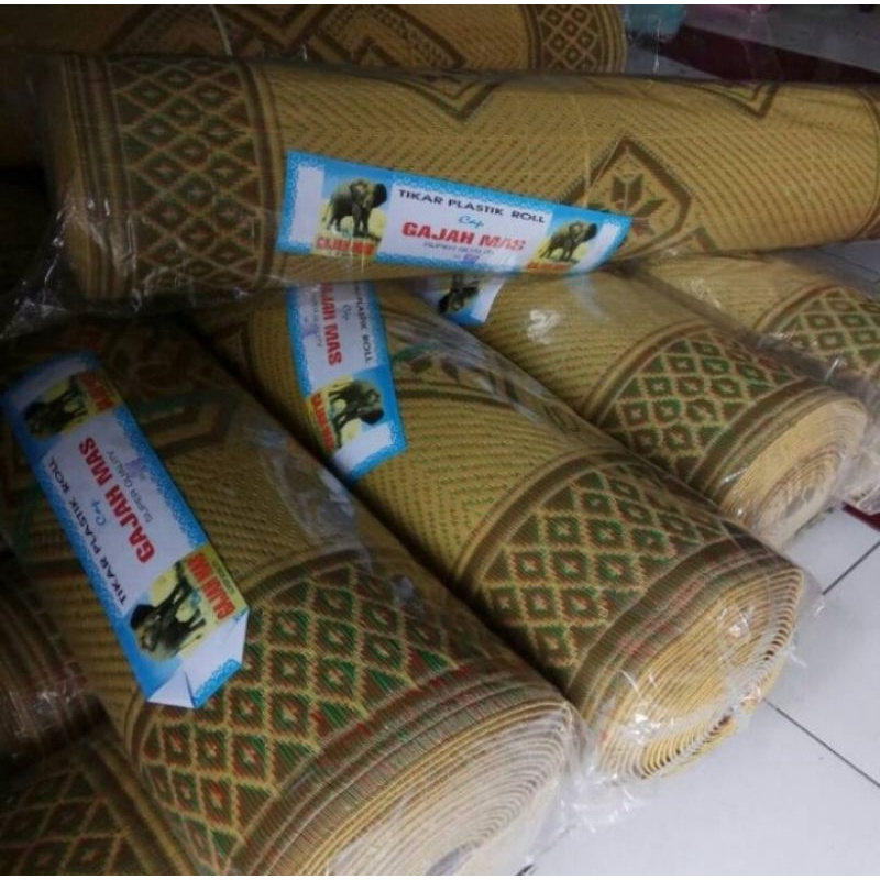 Jual Tikar plastik gulung panjang 6x1meter, berbagai merk Kuat, awet ...