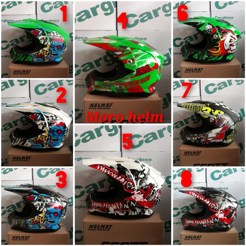 Jual helm cross scott helm trail scott original | Shopee Indonesia