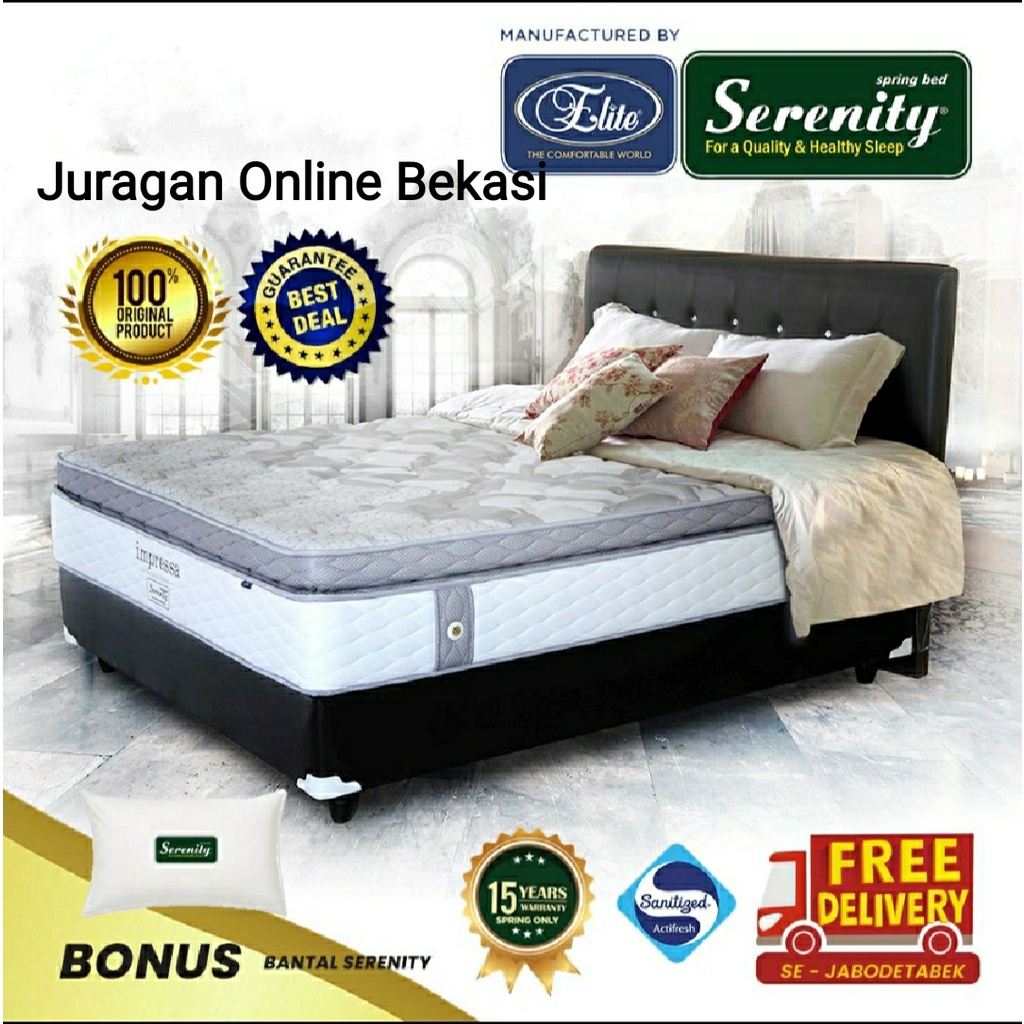 Jual 1 Set Kasur Springbed Serenity ( Impressa Pocket Spring ) By Elite ...