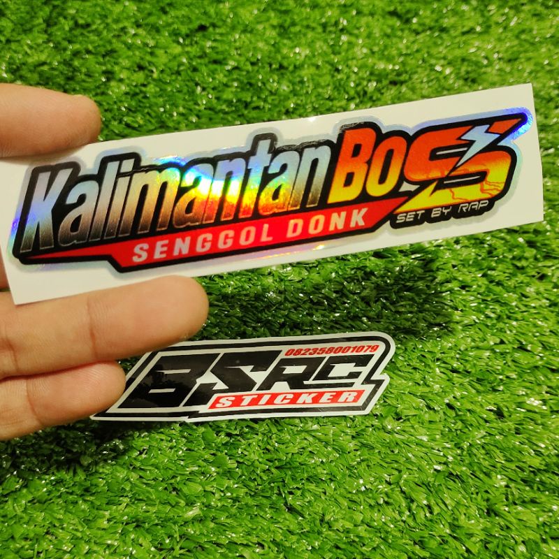 Jual stiker kalimantan bos senggol donk hologram / sticker senggol donk ...