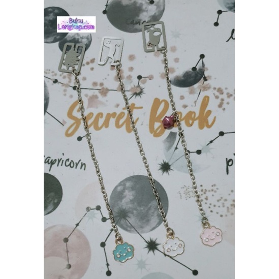 Jual Pembatas Buku rantai / bookmark awan cute Bahan Metal Untuk ...