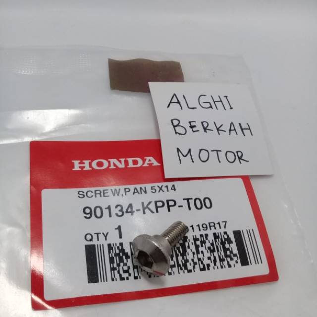 Jual Screw Pan 5x14 baut L original honda ferring CBR 150 250 90134-KPP ...