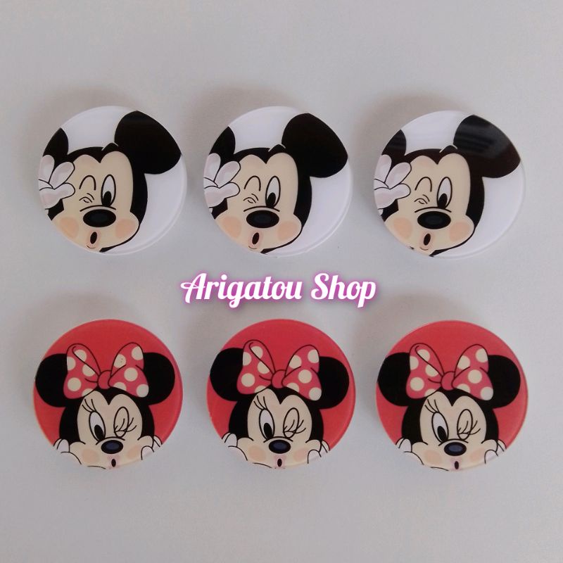 Jual Pop Socket Karakter Gambar Mickey Miki Minnie Mini Mouse | Shopee ...