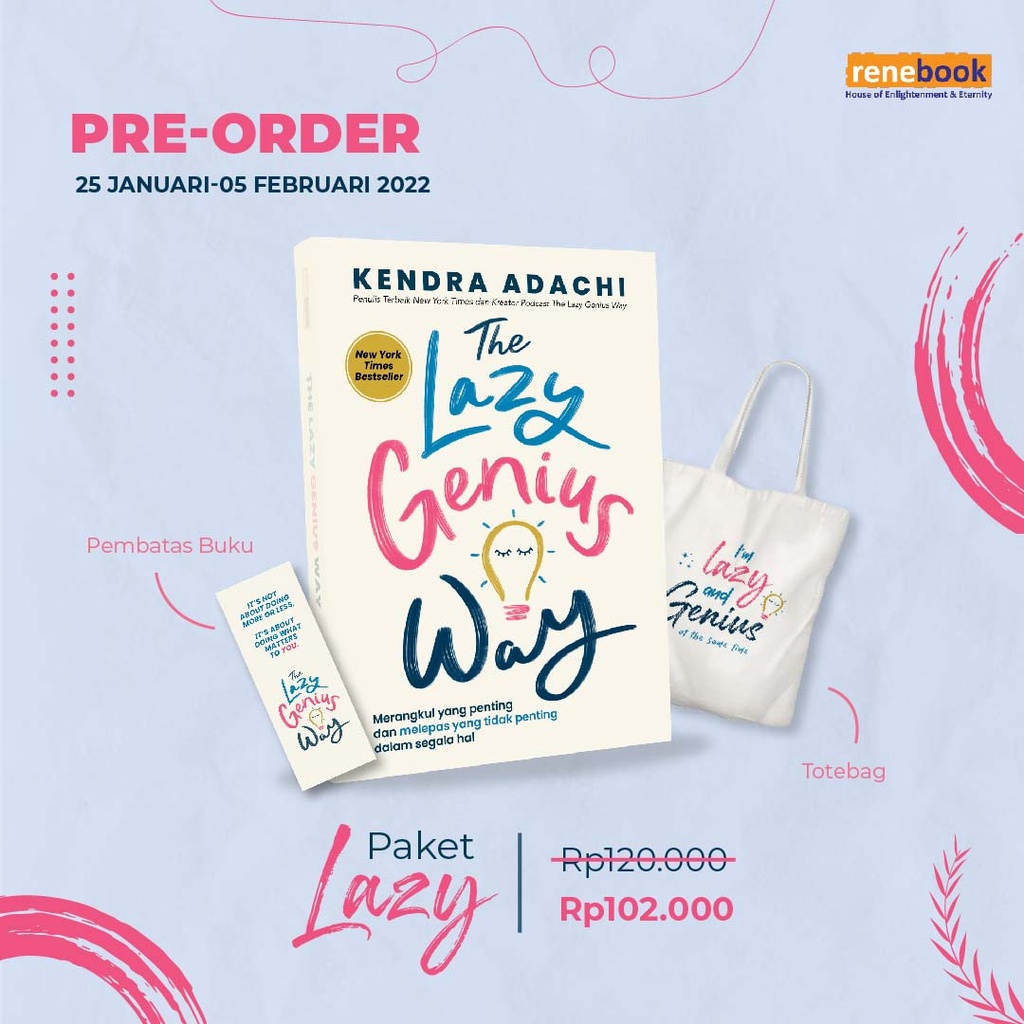 Jual Buku The Lazy Genius Way + Bonus - Kendra Adachi | Shopee Indonesia