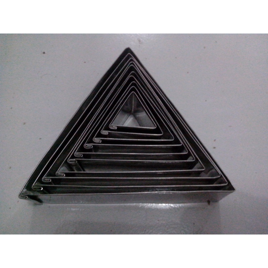 Jual Cetakan Kue Kering Ring Cutter Set Segitiga Triangle (Isi 10 ...