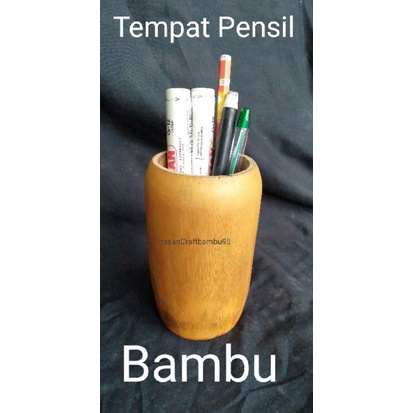 Jual tempat pesil de bambu tempat pulpen tempat spidol | Shopee Indonesia