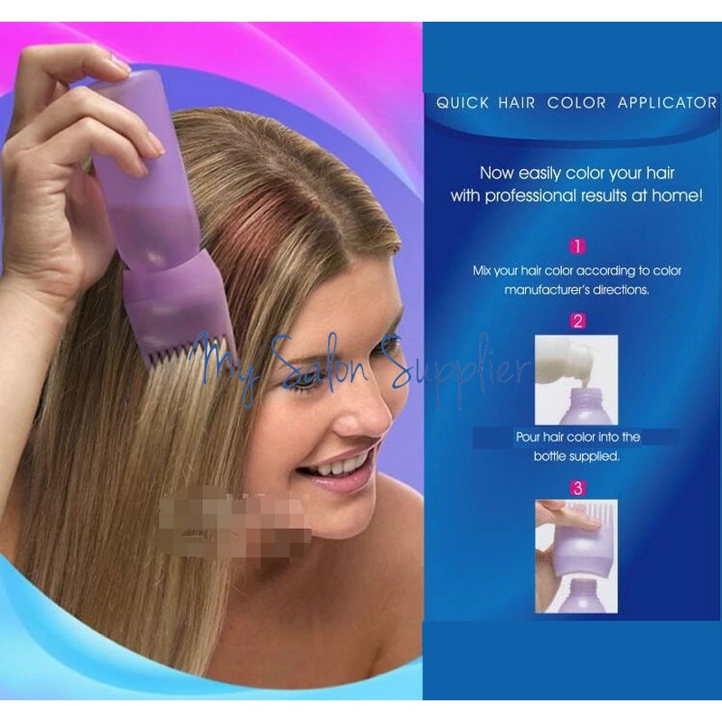 Jual Botol Cat Rambut Aplikator Sisir cocok untuk di Rumah / Salon ...