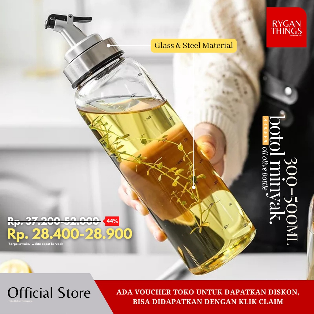 Jual Botol Minyak Makan Olive Oil / Botol Minyak Goreng 300 & 500 ml ...