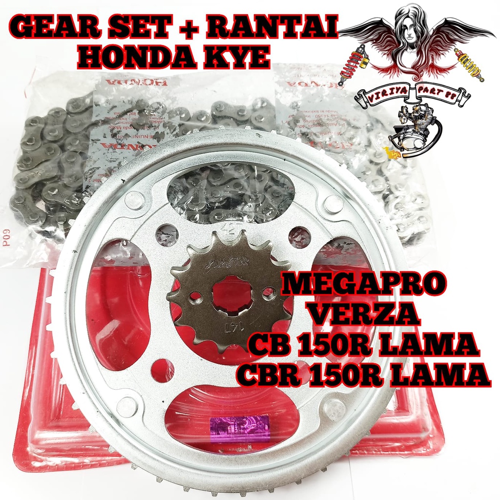 Jual GEAR SET PLUS RANTAI DRIVE CHAIN KIT HONDA KYE KUALITAS ASLI ORIGINAL HONDA PRESISI PAS ...