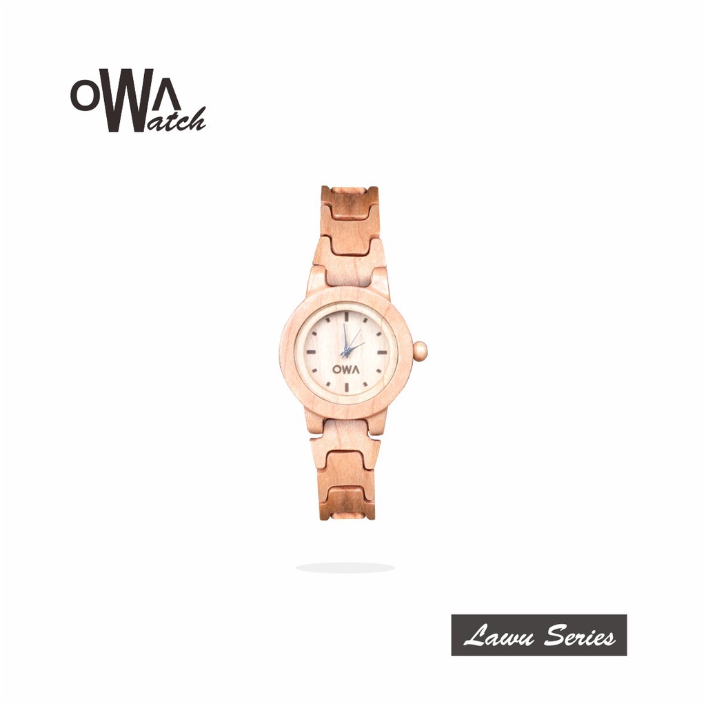 Jual Owa Lawu - jam tangan wanita - jam tangan kayu - jam tangan analog ...