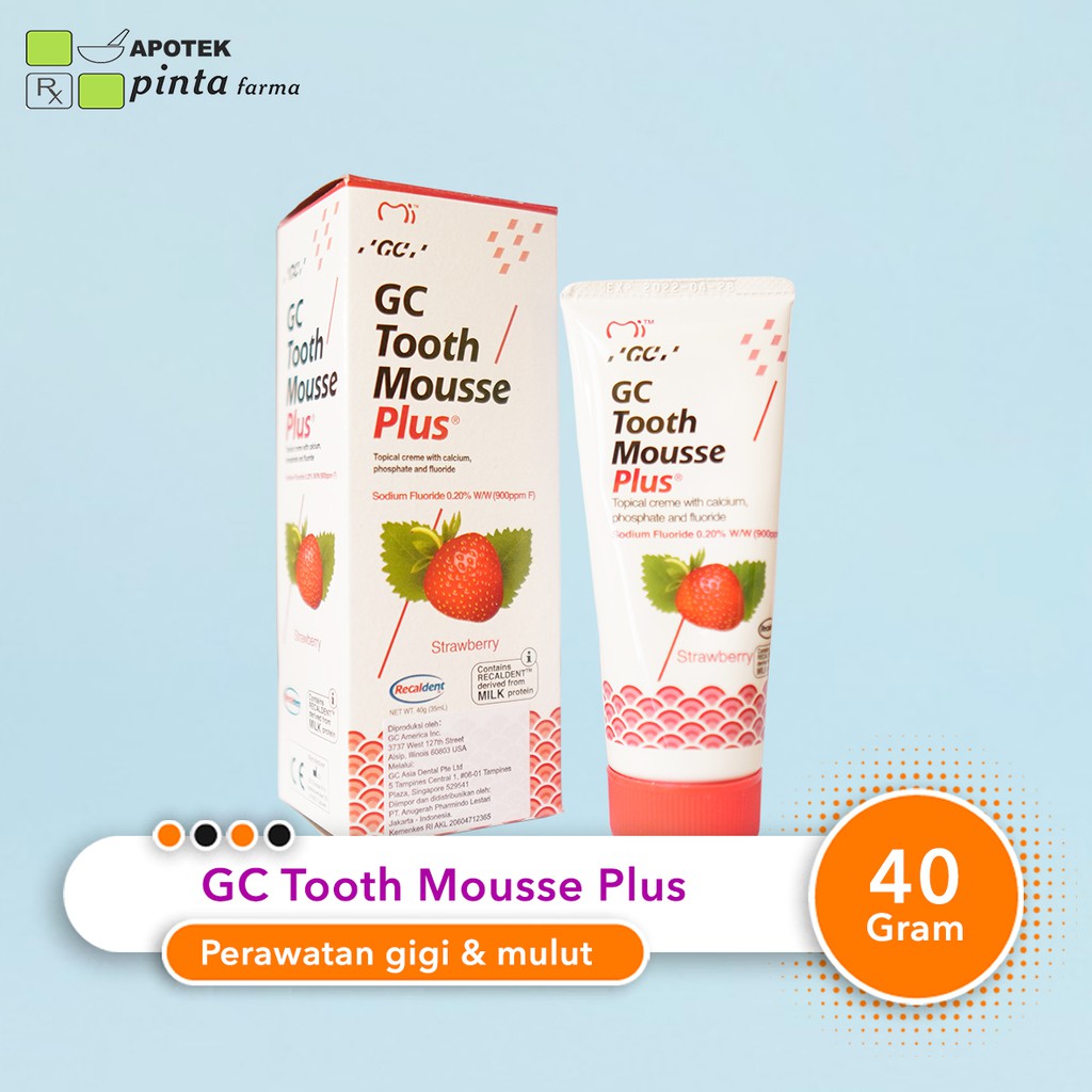 Jual GC Tooth Mousse Strawberry plus 40 gram | Shopee Indonesia
