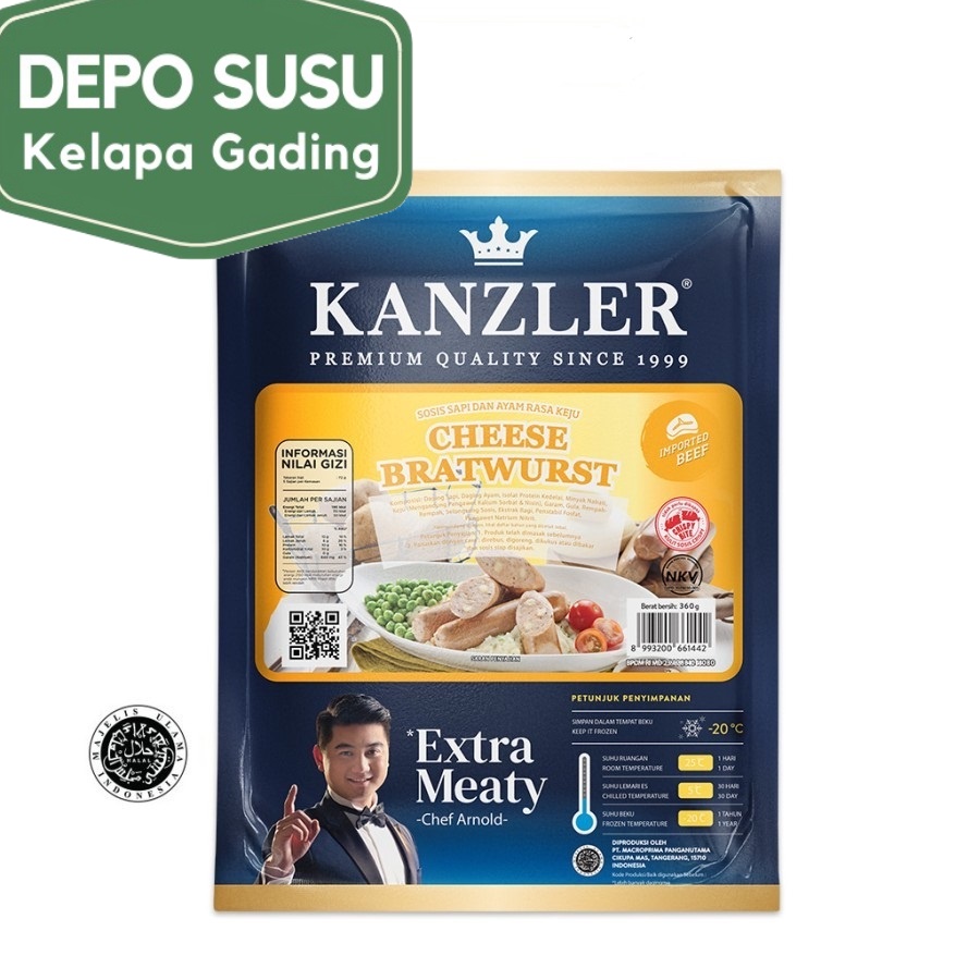 Jual Sosis Kanzler 360gr / 500gr | Beef Cheese Sausage Crispy Chicken ...