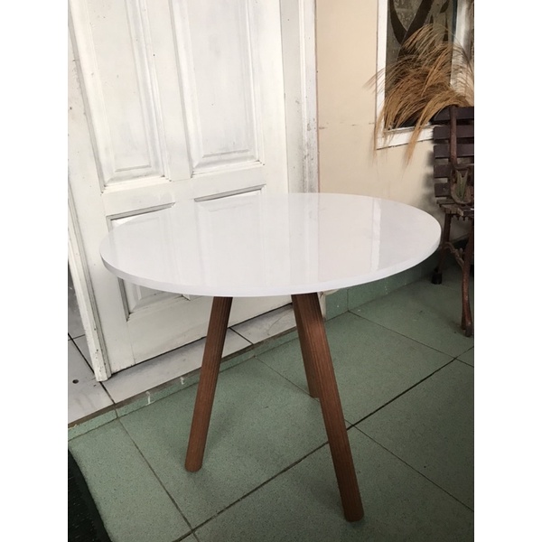 Jual Meja bulat milenial, caffe, Minimalis, estetik scandinavian meja ...