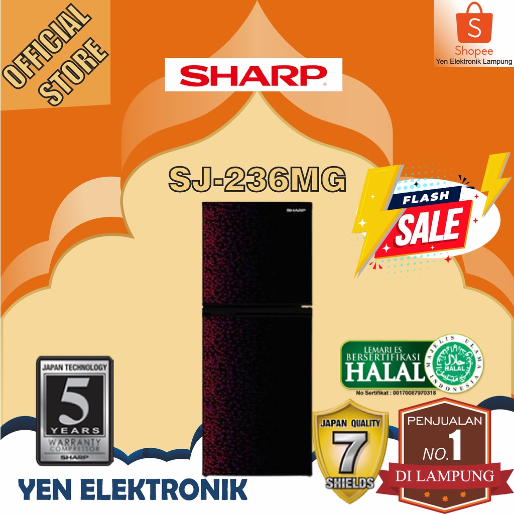 Jual Kulkas SHARP SJ 236 MG Lemari Es 2 Pintu Garansi Resmi SHARP 5 ...