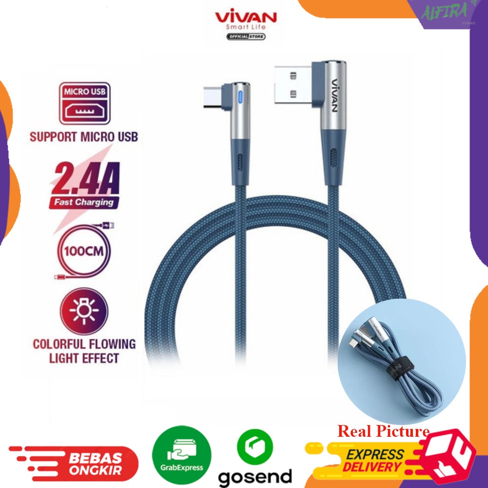 Jual VIVAN Kabel Data GAMING Fast Charging Micro USB Siku 2.4A 1M ...