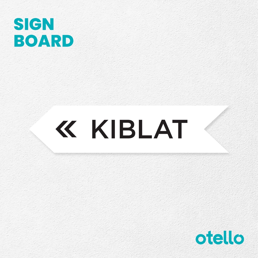 Jual Sign Arah Kiblat Acrylic Petunjuk Sholat Panah Papan Signage Board ...