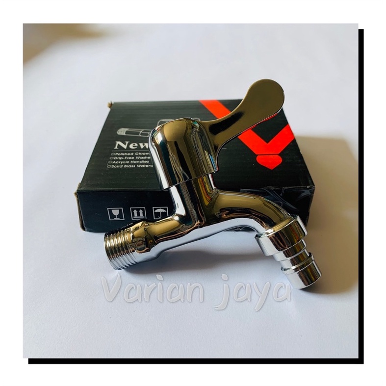 Jual Kran air besi 1/2 inch | kran taman nikel tembok | Shopee Indonesia