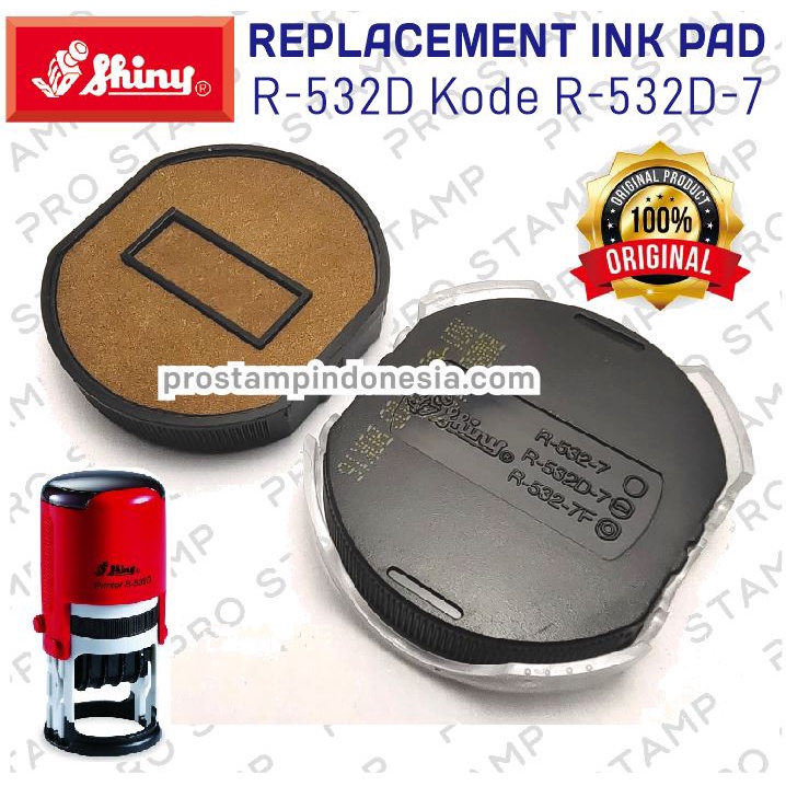 Jual Replacement Ink Pad Shiny / R-532D, R-538D, R-542D (TANPA WARNA ...