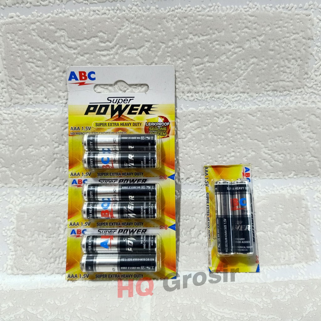 Jual Battery/Baterai ABC AAA Super Power Original - Set 2pcs | Shopee ...