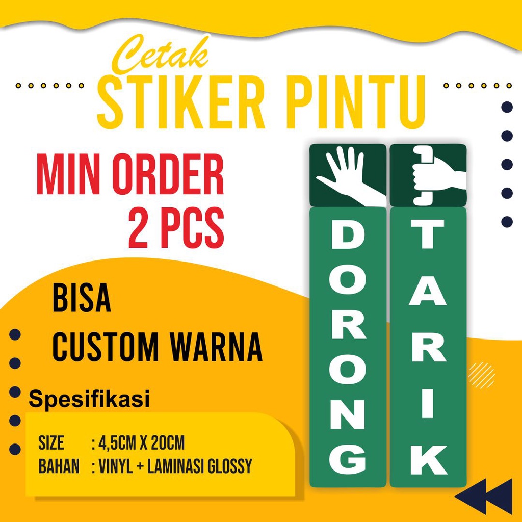 Jual Stiker Tarik Dorong Pintu, Stiker Vinyl Murah, Stiker Murah ...