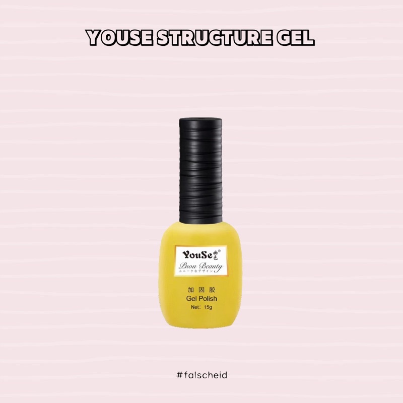 Jual YOUSE STRUCTURE GEL OVERLAY GEL REINFORCEMENT GEL NAIL POLISH SIZE ...
