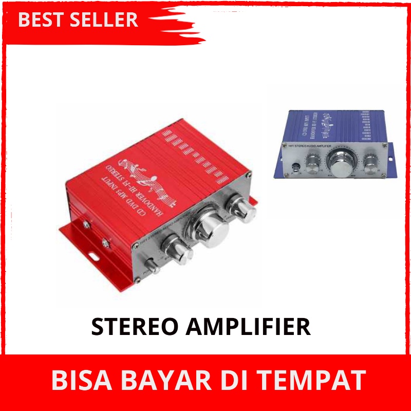 Jual Mixer Audio Power Stereo Amplifier Mini Speaker 2 channel 20W port ...